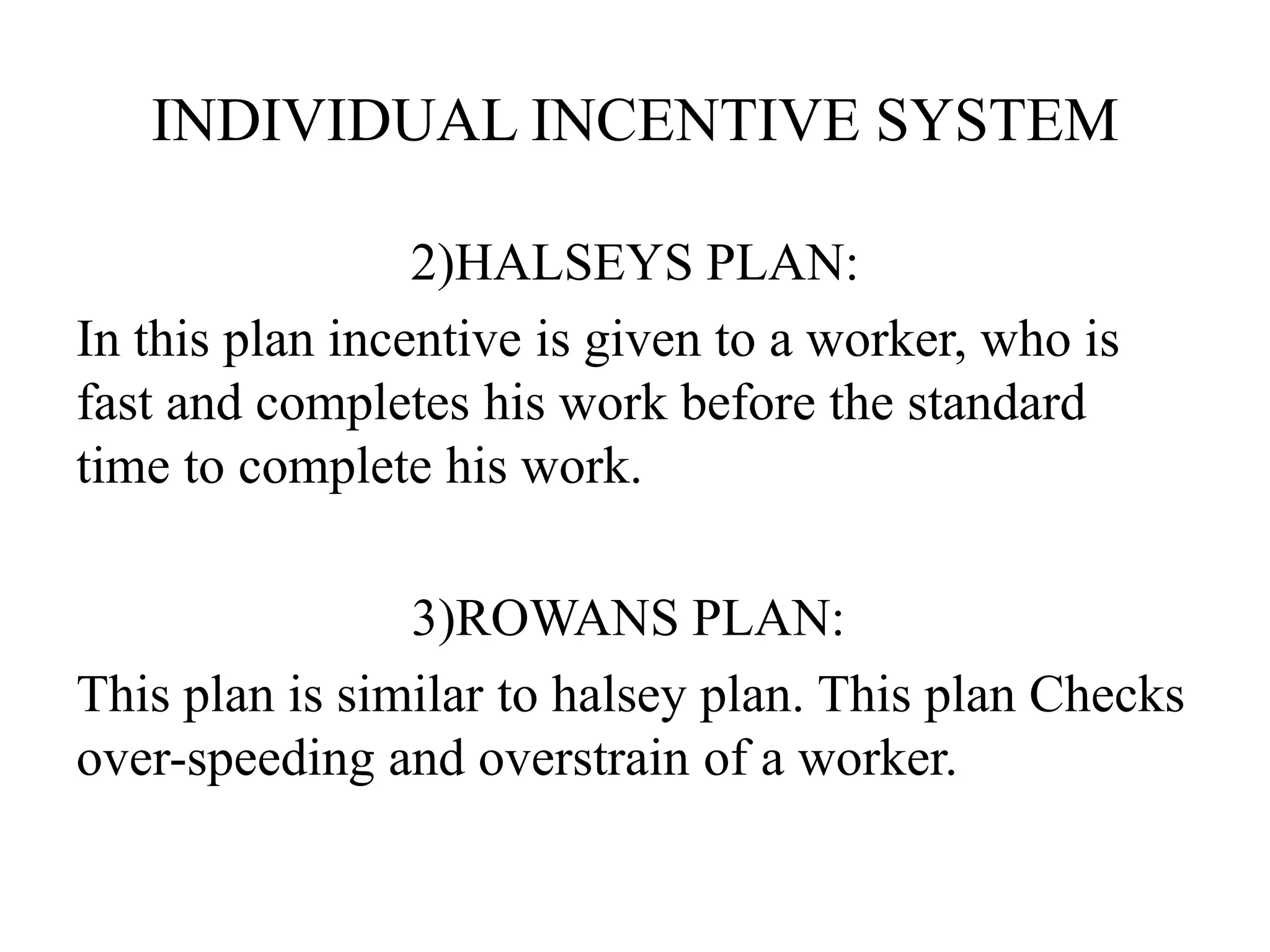 Incentive plans | PPTX