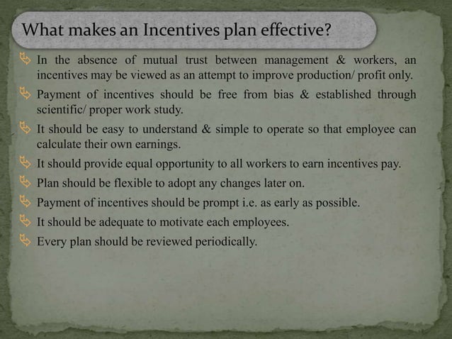 Incentive ppt | PPTX | Business Accounting & Finance | Business