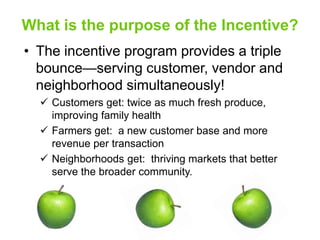 Incentive Program - EBT & Farmers Markets | PPSX