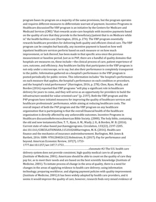 Incentive Programs in Healthcare discussion.docx