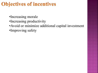 Incentives: types of incentives | PPTX