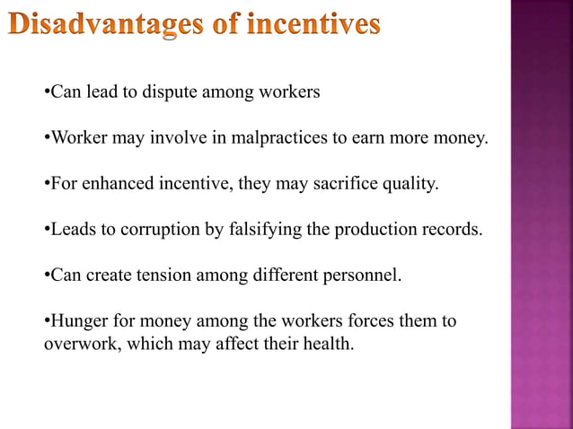 Incentives: types of incentives | PPTX | Job Market | Economy