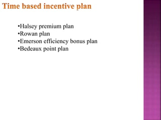 Incentives: types of incentives | PPTX
