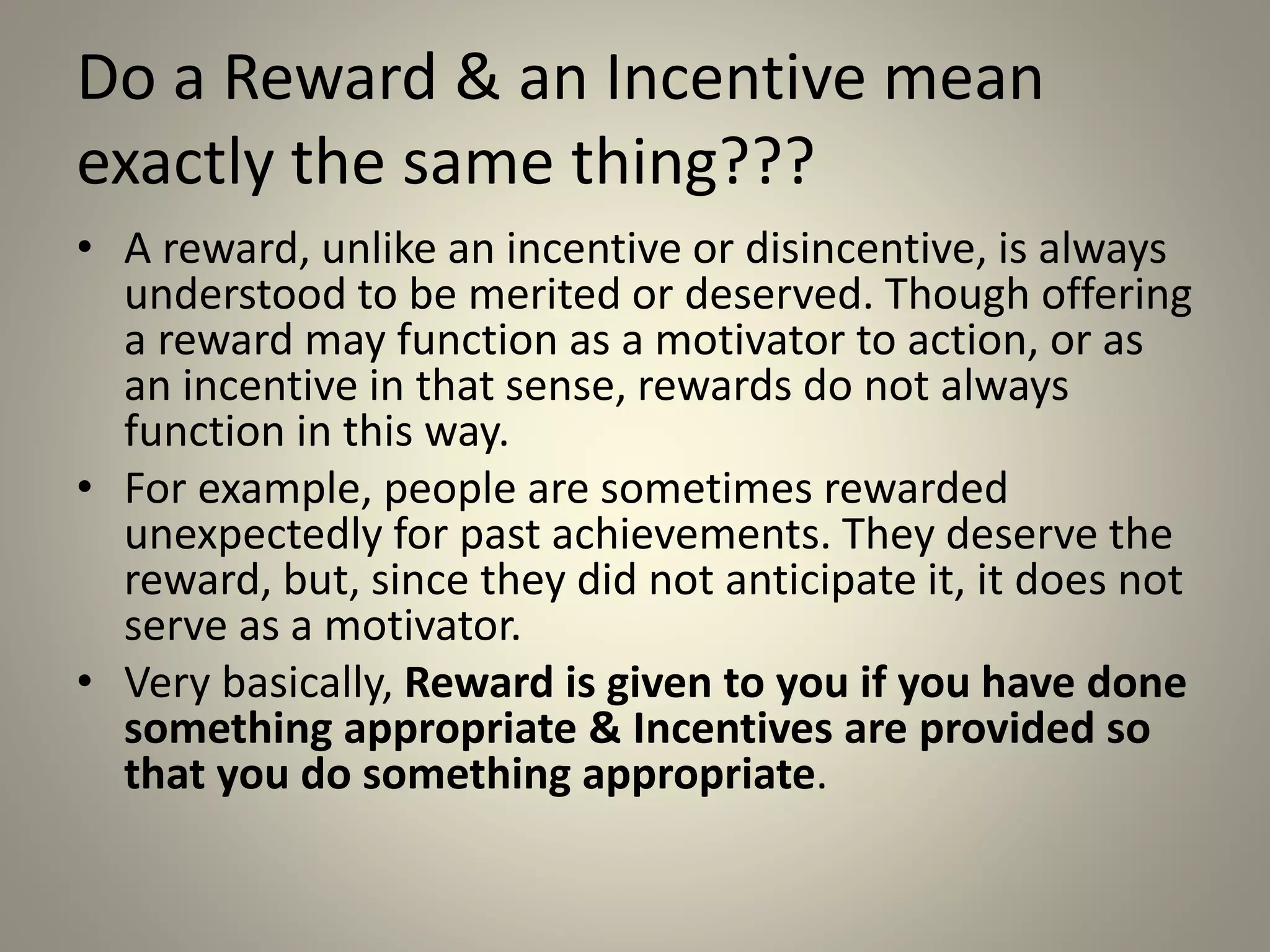 Understanding Incentives | PPTX
