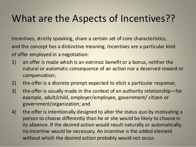 Understanding Incentives