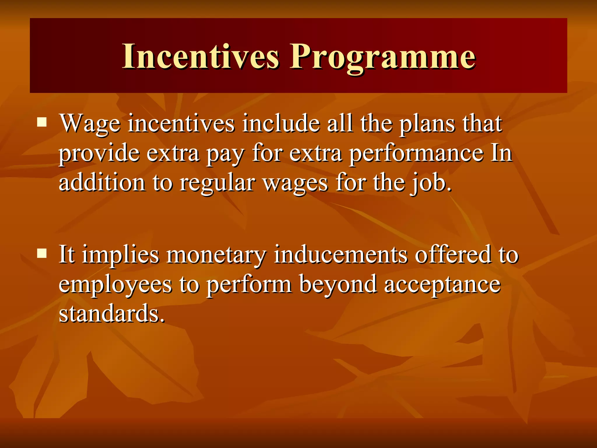 Incentives plans | PPT
