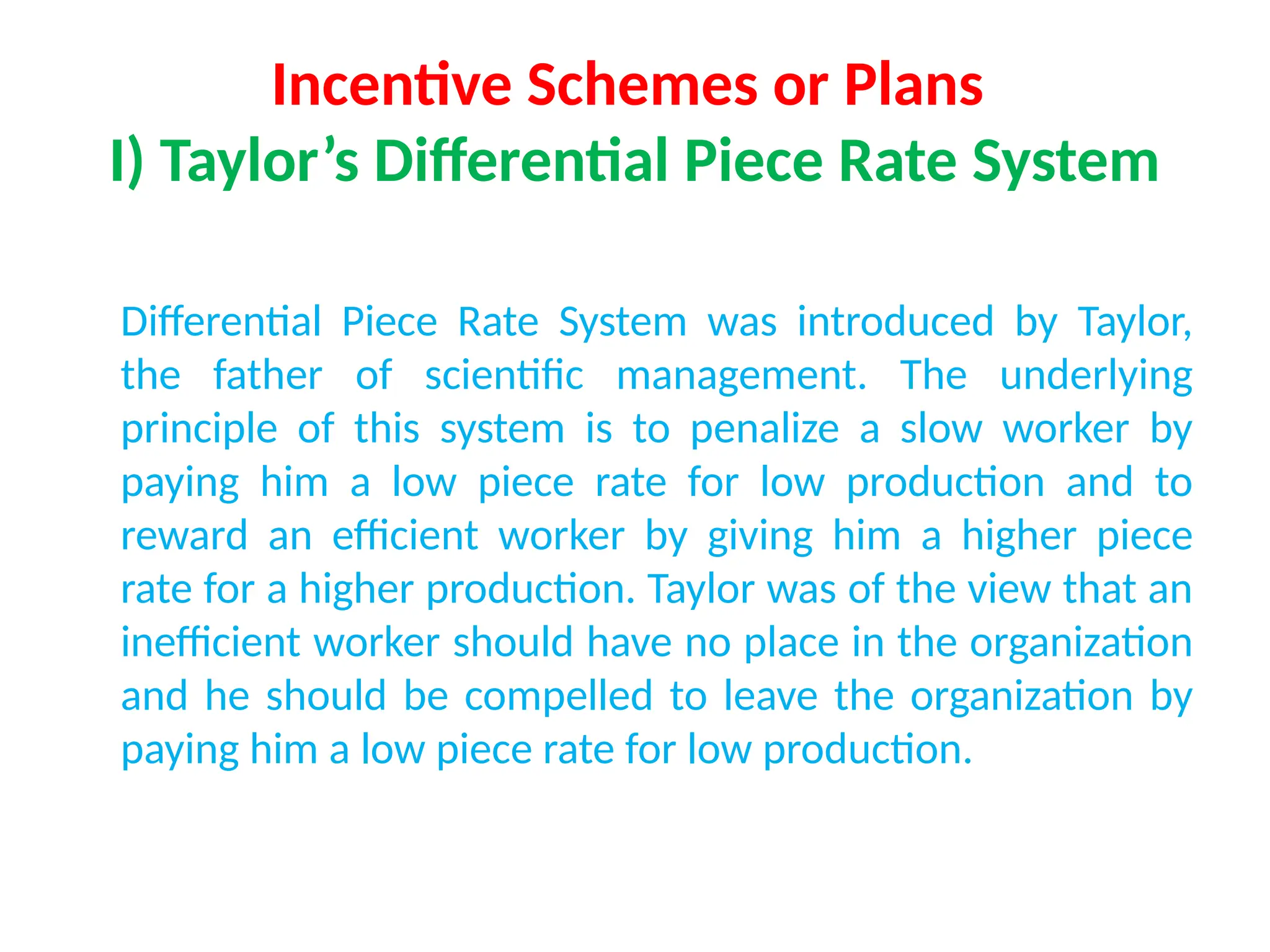 Incentive Schemes or Plans. ……. . | PPTX