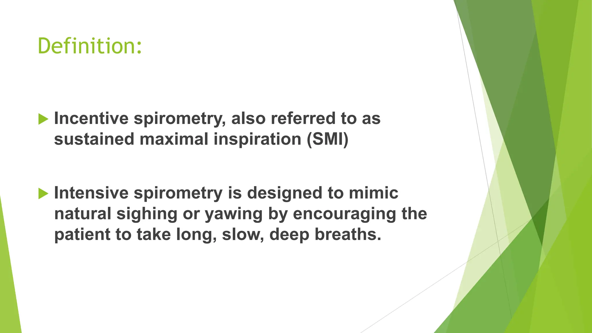 Incentive spirometry powerpoint presentation | PPTX