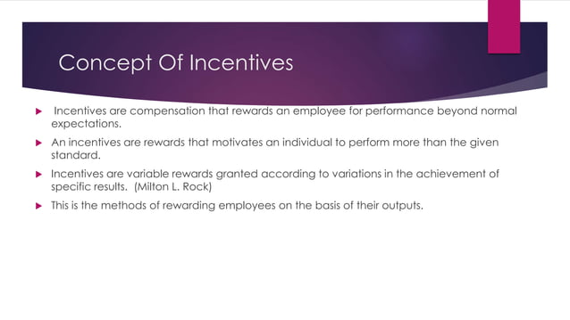 Incentive systems | PPTX