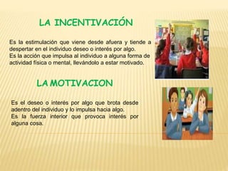 INCENTIVO Y MOTIVACION, para mejorar nuestros | PPTX