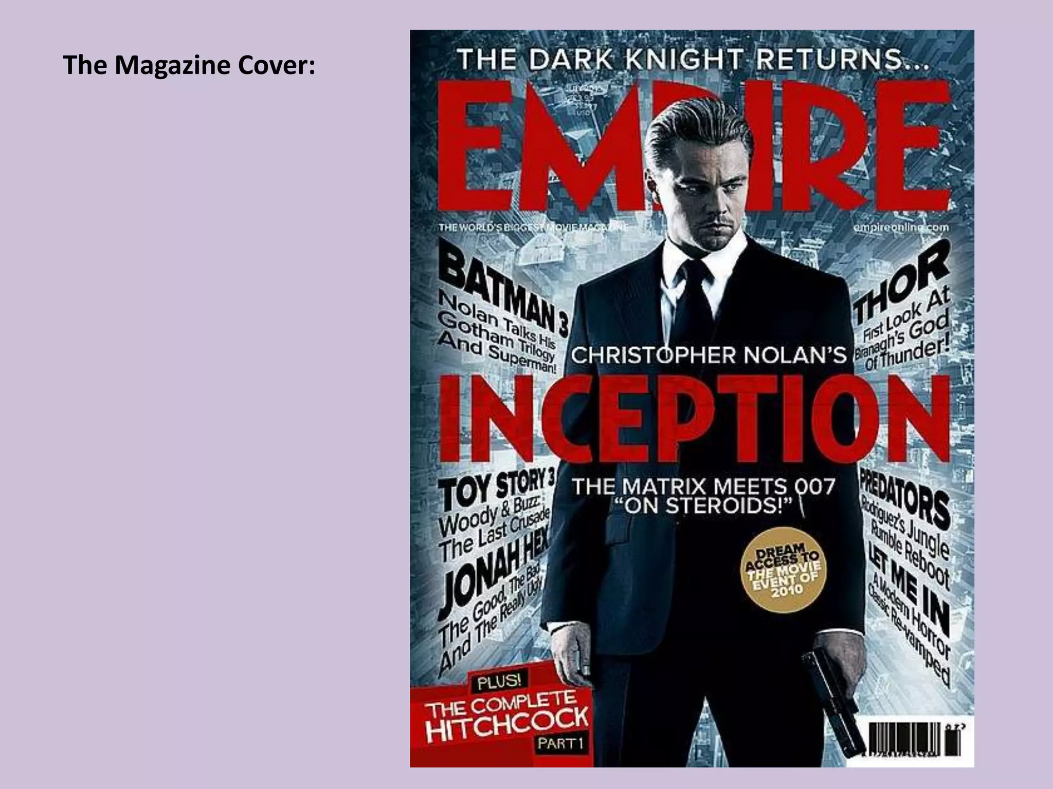 Inception Magazine Cover Analysis | PPTX