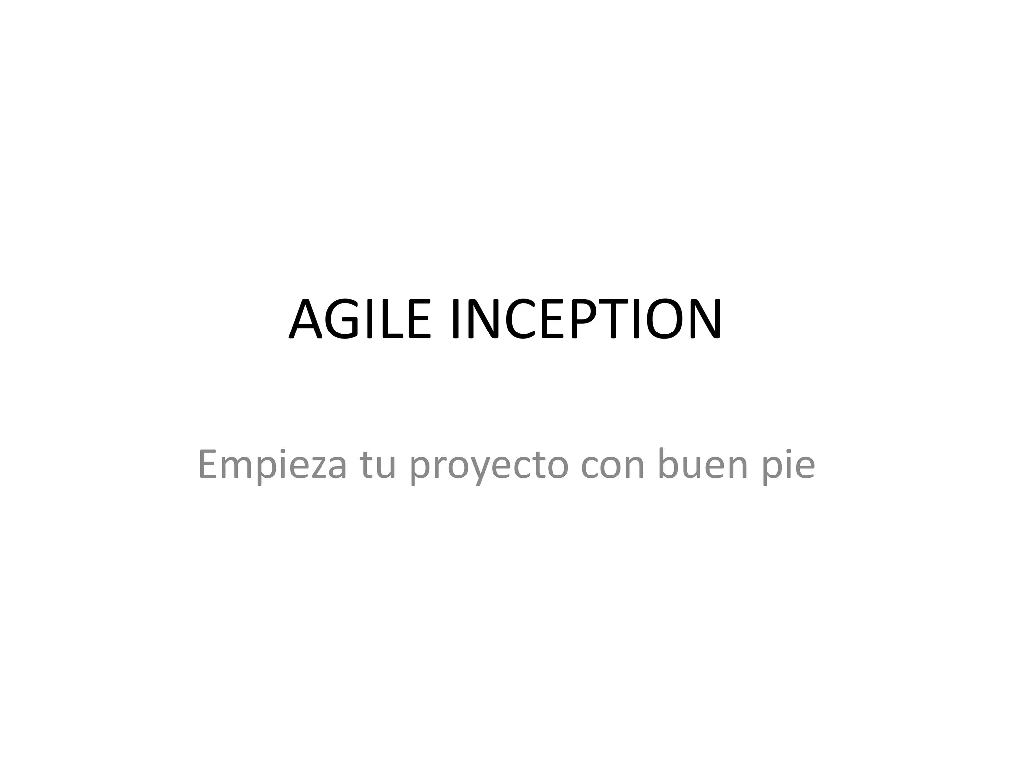 Agile Inception | PPTX