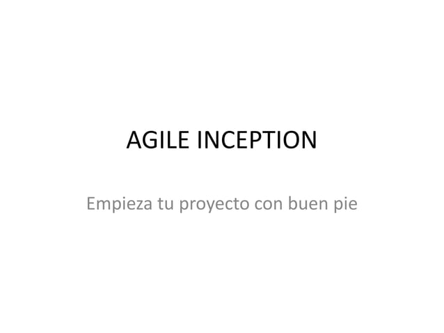 Agile Inception | PPTX