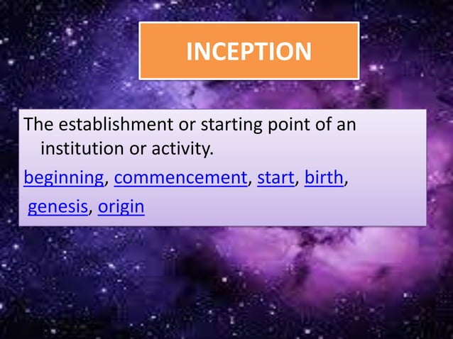 Inception | PPTX | Adoption and Fostering | Parenting