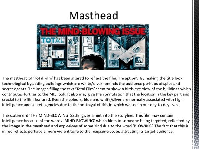 Inception film magazine analysis | PPT