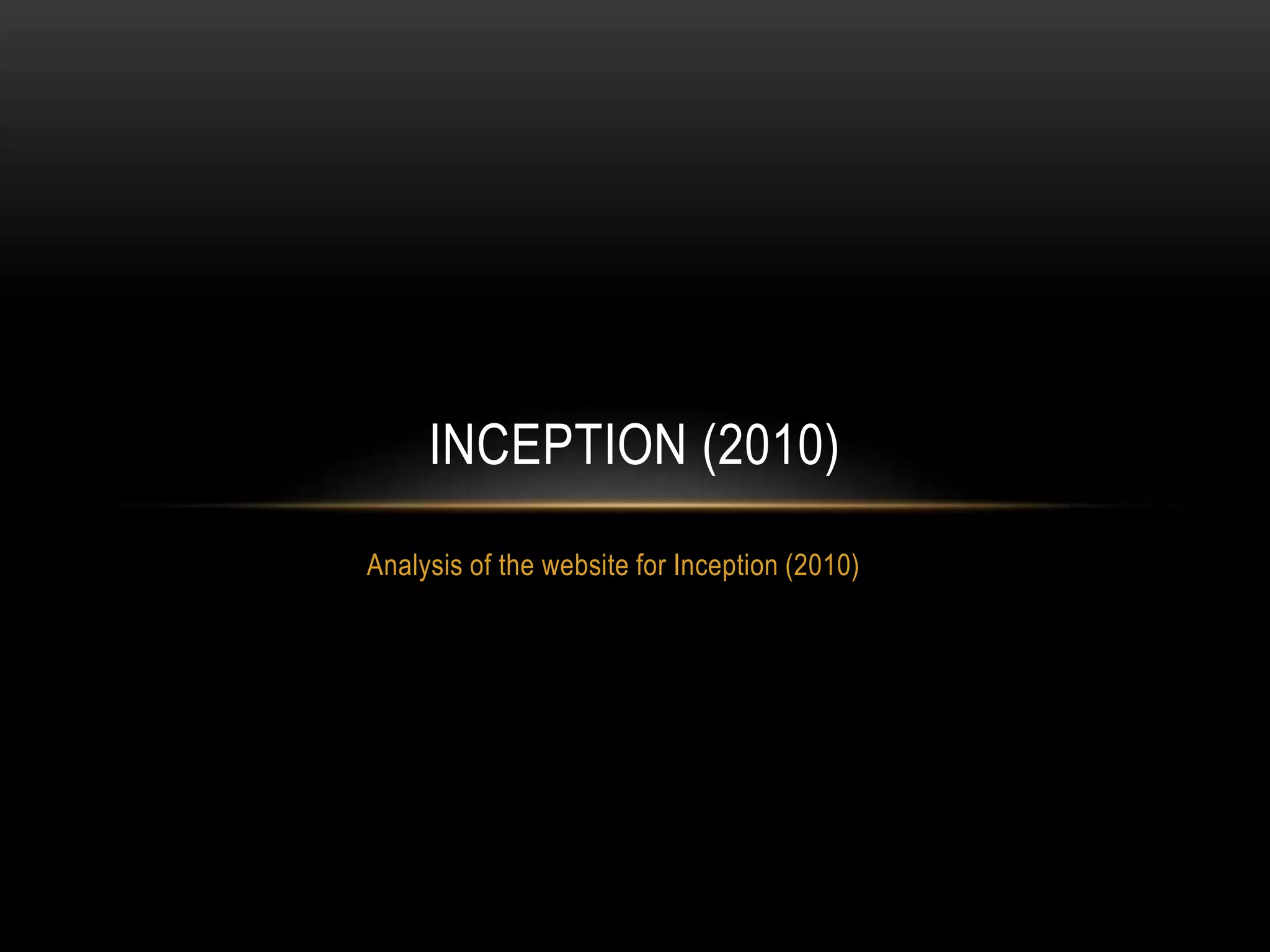 Inception analysis | PPTX
