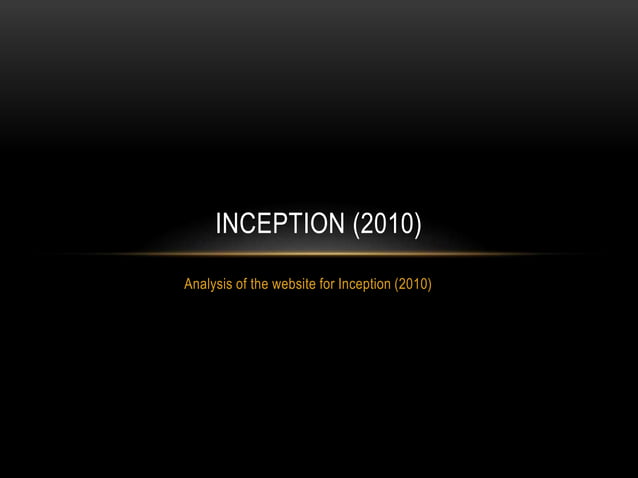 Inception analysis | PPT