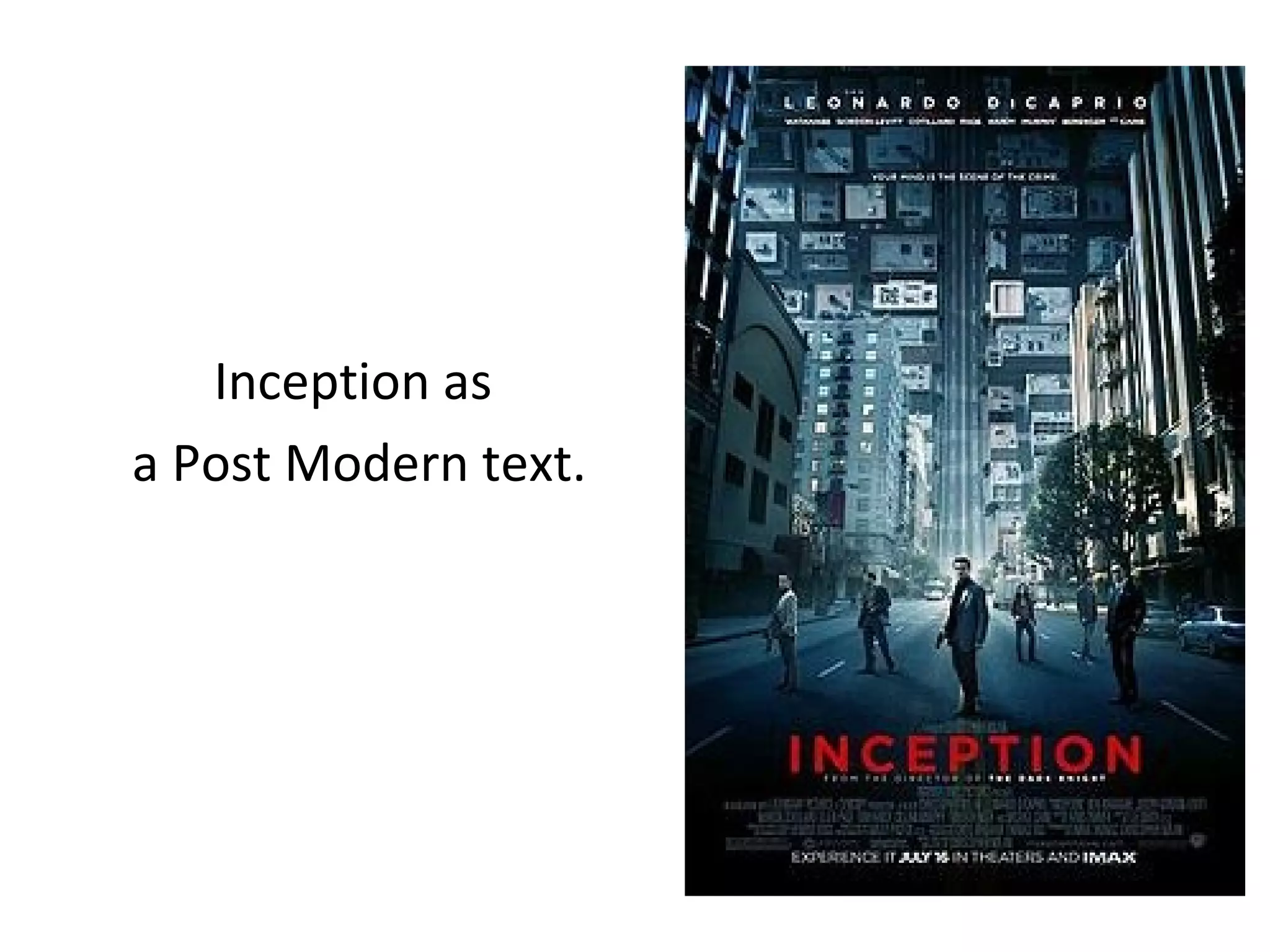 Inception as a postmodern text | PPT