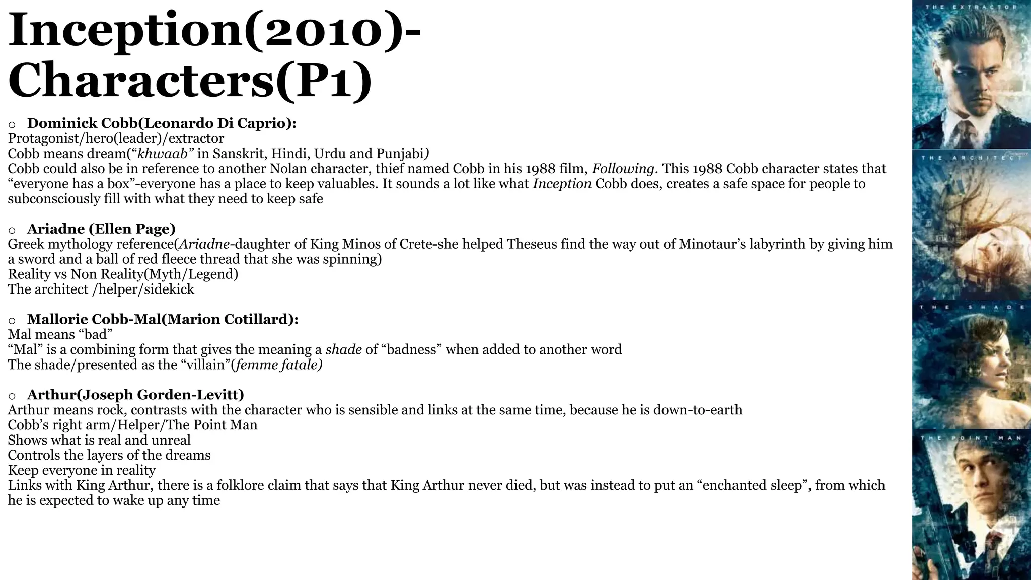 Film Studies- Paper 1(Session C: Inception & Captain Fantastic) | PPTX