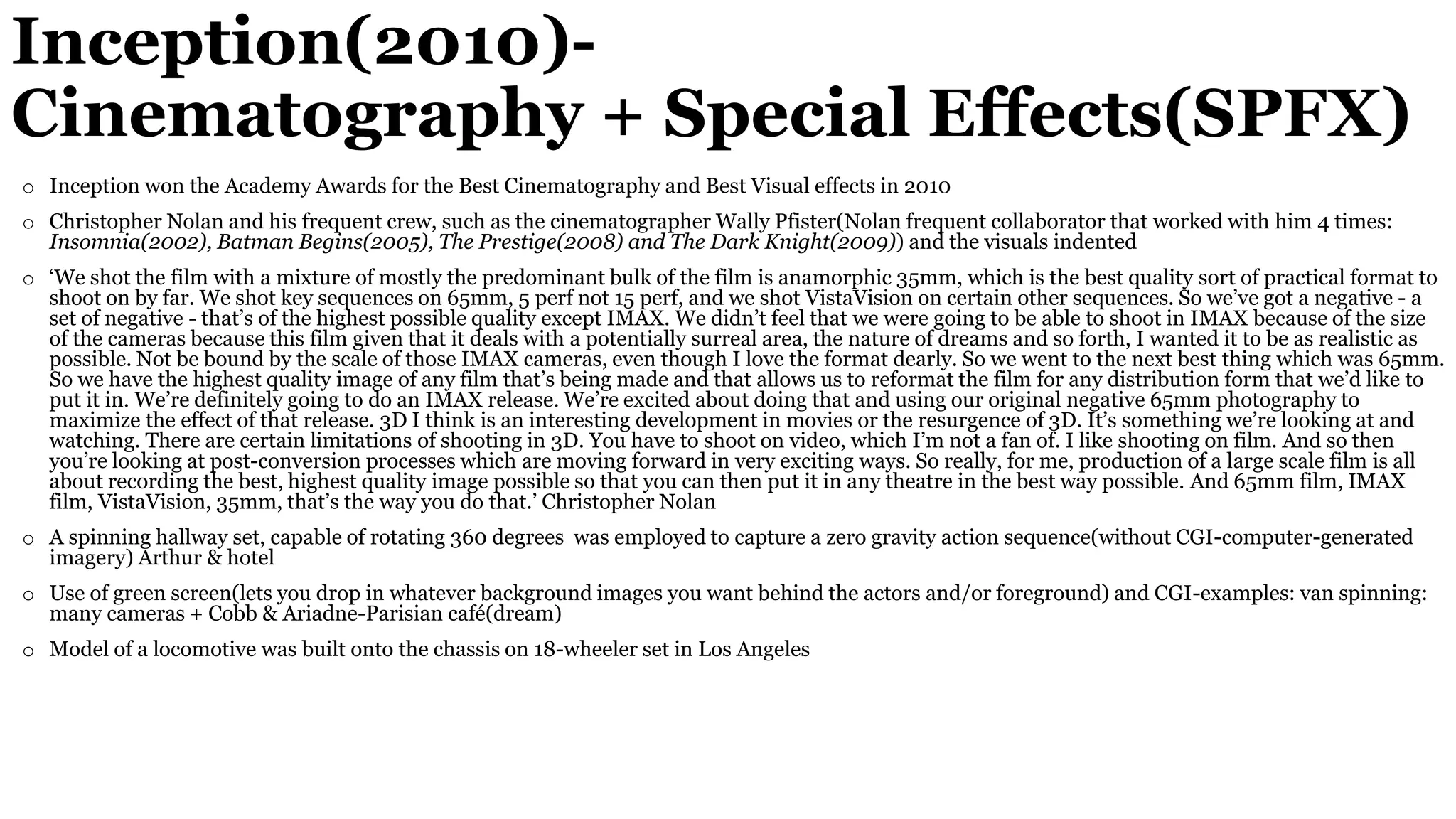 Film Studies- Paper 1(Session C: Inception & Captain Fantastic) | PPTX