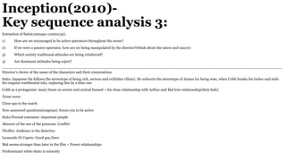 Film Studies- Paper 1(Session C: Inception & Captain Fantastic) | PPTX