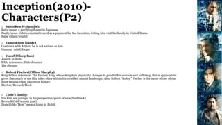 Film Studies- Paper 1(Session C: Inception & Captain Fantastic) | PPTX