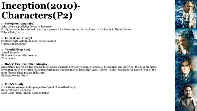 Film Studies- Paper 1(Session C: Inception & Captain Fantastic) | PPTX | Video Production ...