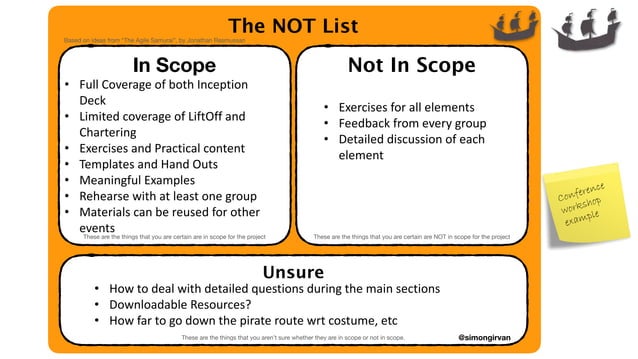 Inception deck and lift off examples | PDF