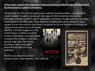 Inception (film case study) | PPTX