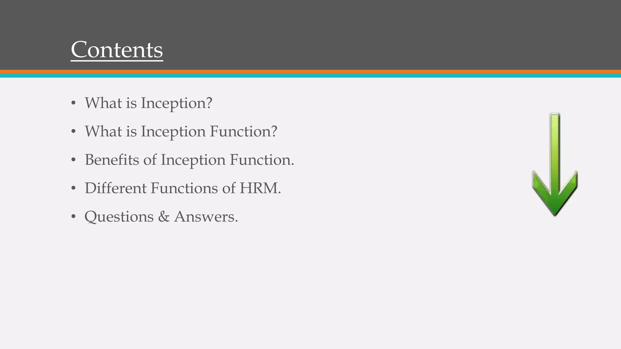 Inception function by muzamil and waseem | PPT