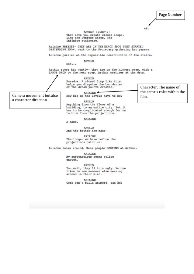Inception script analysed | DOCX