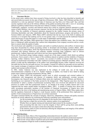 Incessant financial scandals in the corporate organizations in nigeria ...