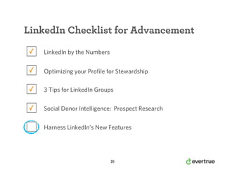 LinkedIn Checklist for Advancement | PPT