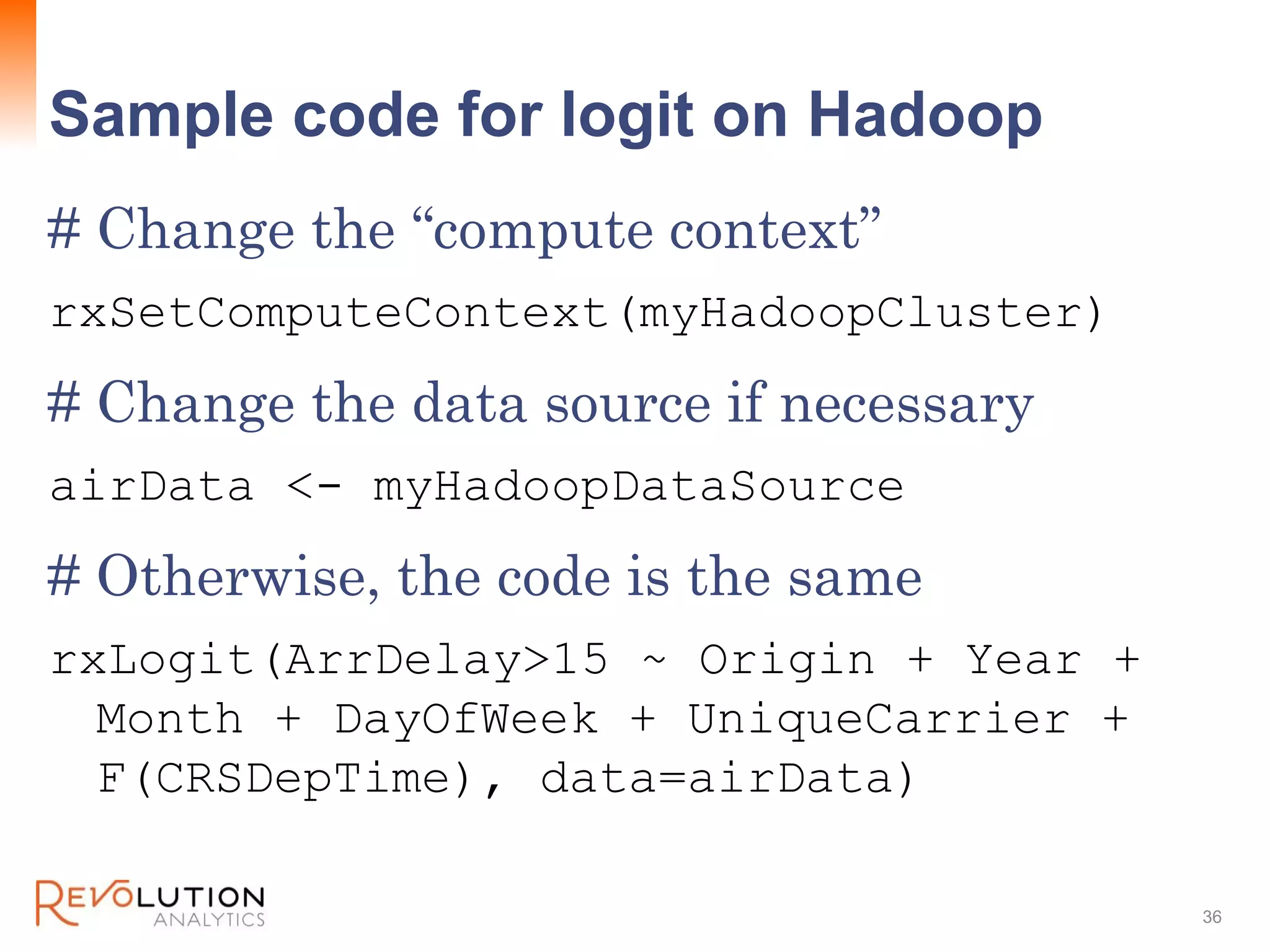 High Performance Predictive Analytics in R and Hadoop | PDF