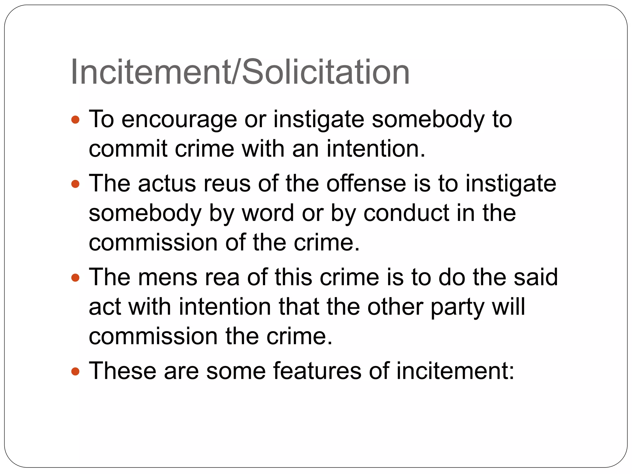 Inchoate offense | PPTX