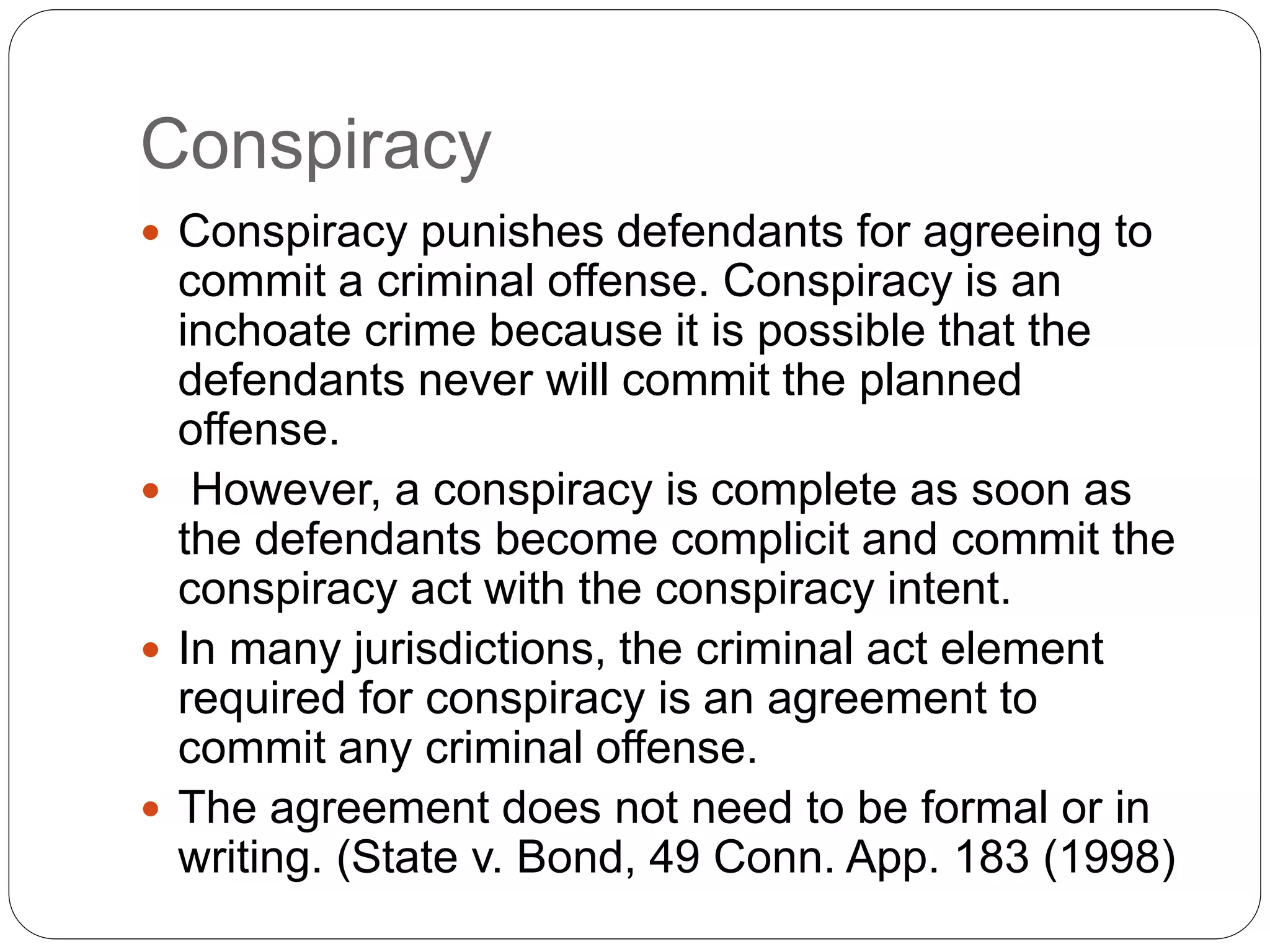 Inchoate offense | PPTX