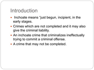 Inchoate offense | PPTX