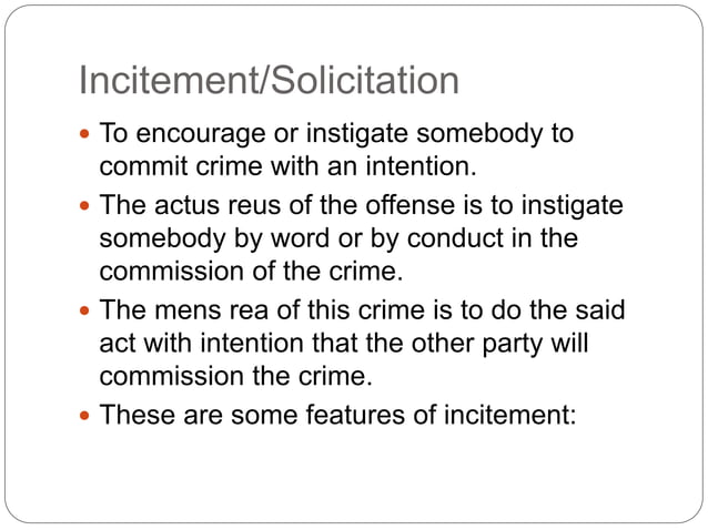 Inchoate offense | PPTX