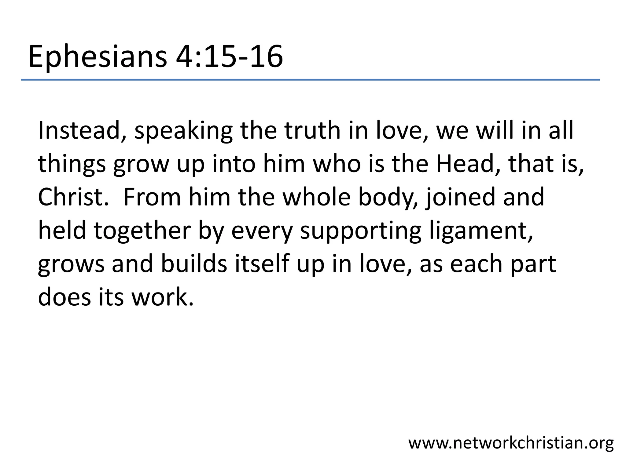 In Christ you are... part 5 (New and Gifted Ephesians 4 1 16) | PPTX | Spirituality | Religion ...