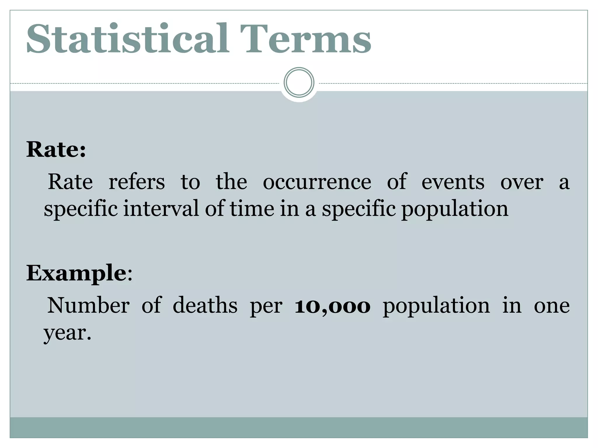 Incidence or incidence rate (Epidemiology short lecture) | PPTX