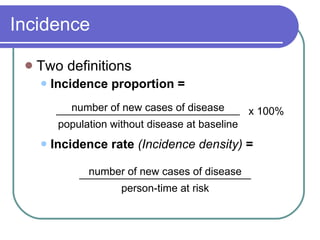 Incidence And Prevalence | PPT