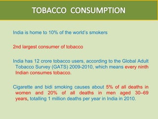 Incidence and trends in cancer in India | PPTX