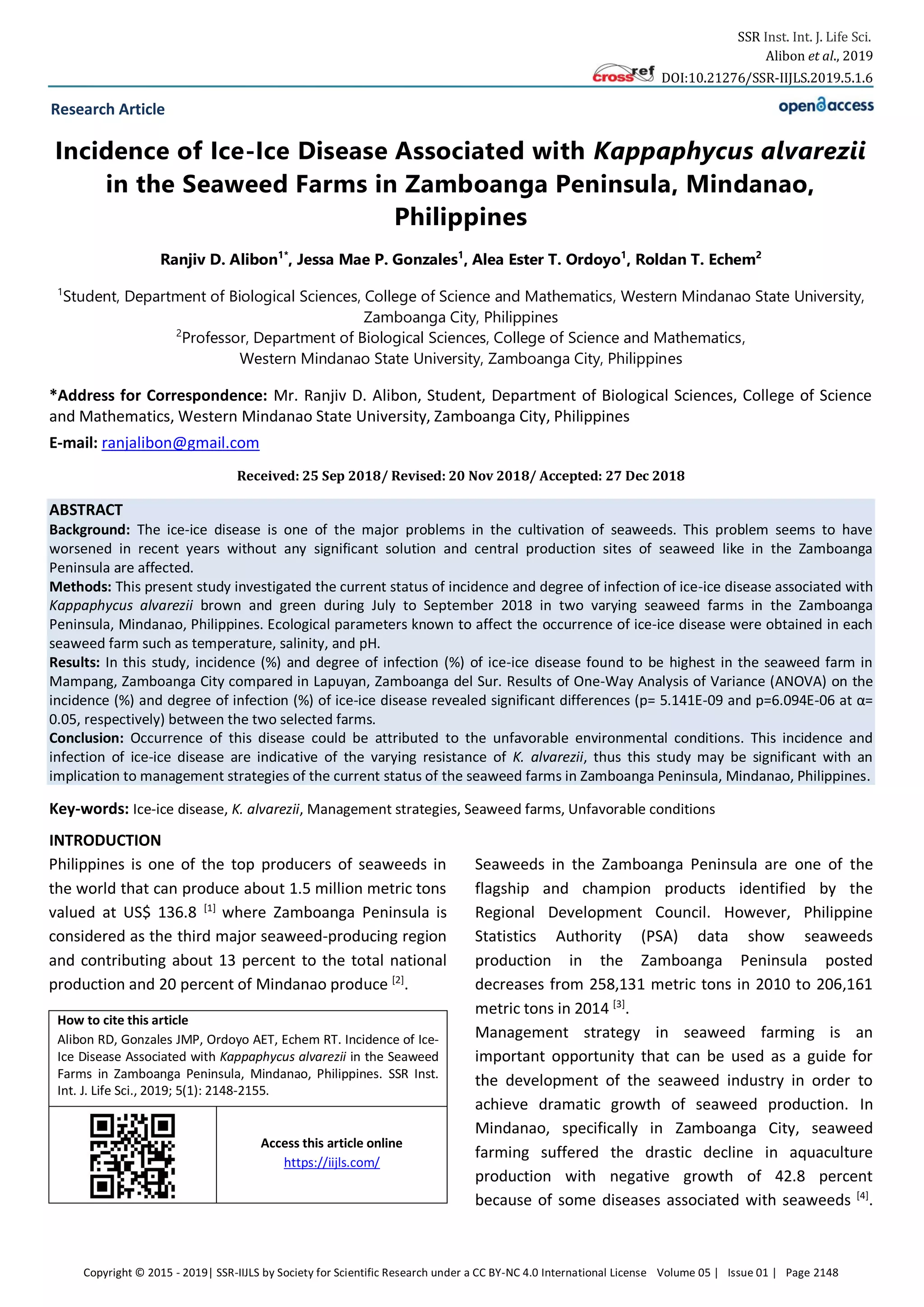 Incidence_Ice_Ice_Disease_Kappaphycus_Alvarezii_Seaweed_Farms ...
