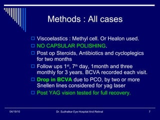 Incidence of posterior capsular opacification in rigid pmma | PPT