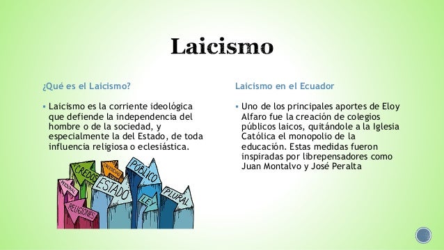 Laicismo, Que es?, Laicismo en el Ecuador
