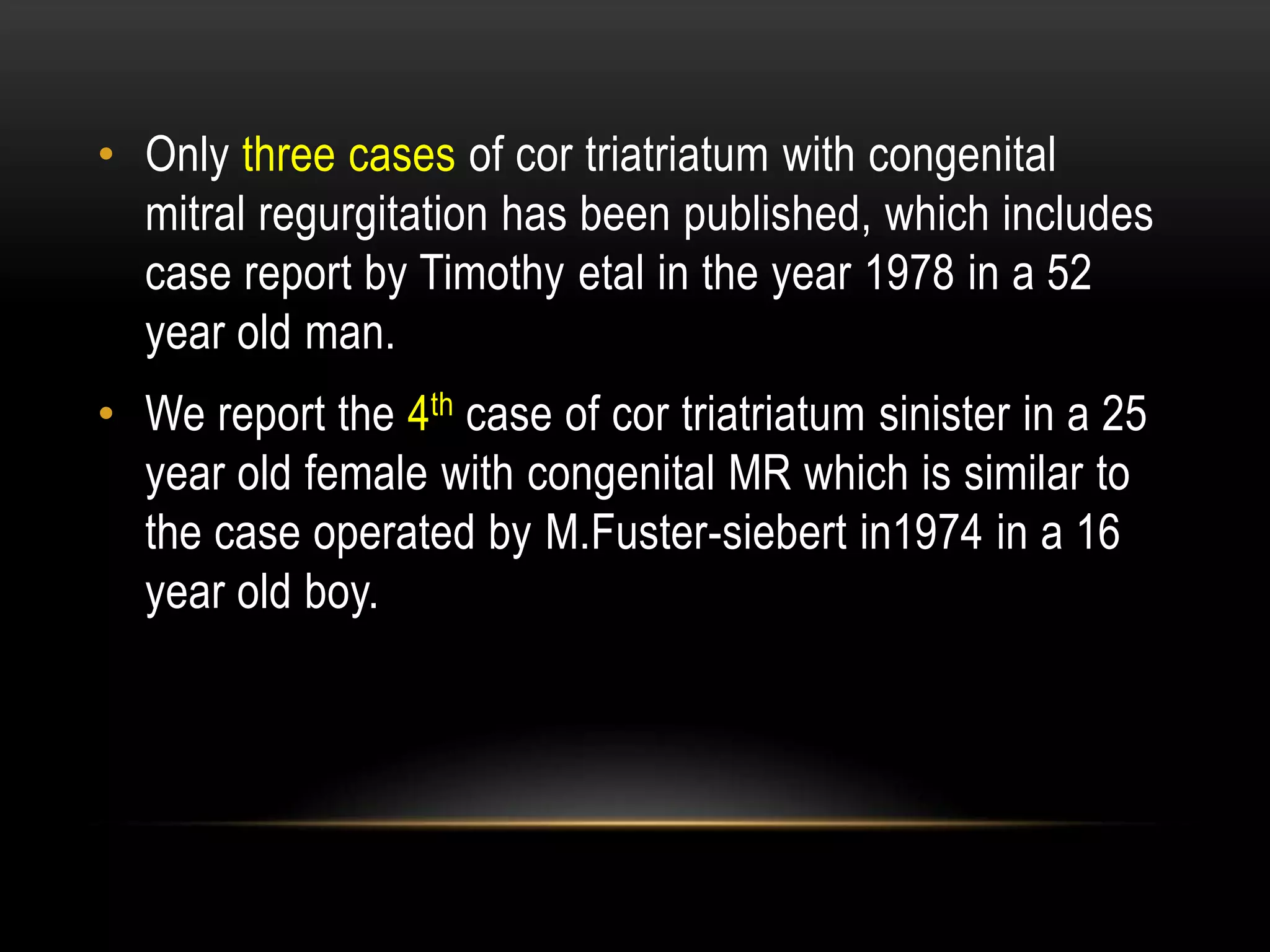 Incidental cor triatriatum sinister with congenital mr in | PPTX
