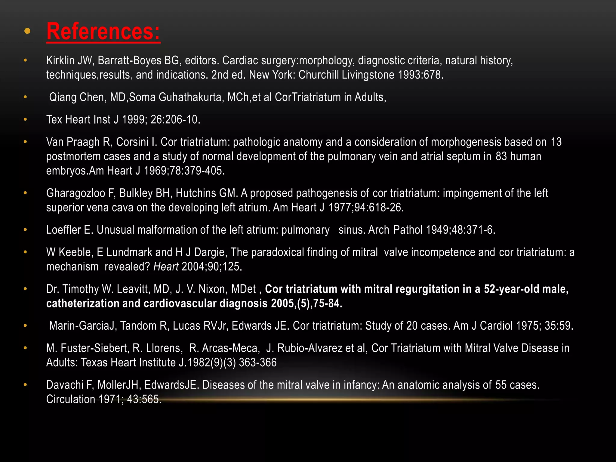 Incidental cor triatriatum sinister with congenital mr in | PPTX
