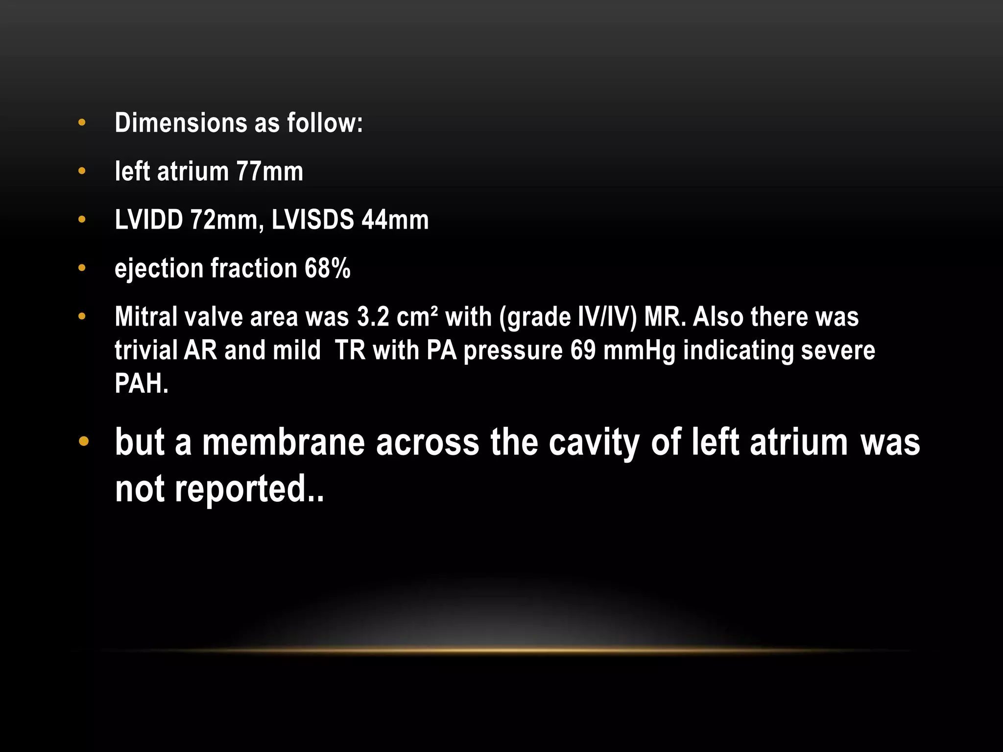 Incidental cor triatriatum sinister with congenital mr in | PPTX