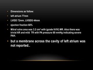 Incidental cor triatriatum sinister with congenital mr in | PPTX
