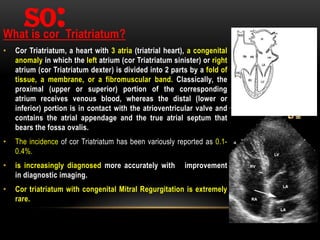 Incidental cor triatriatum sinister with congenital mr in | PPTX